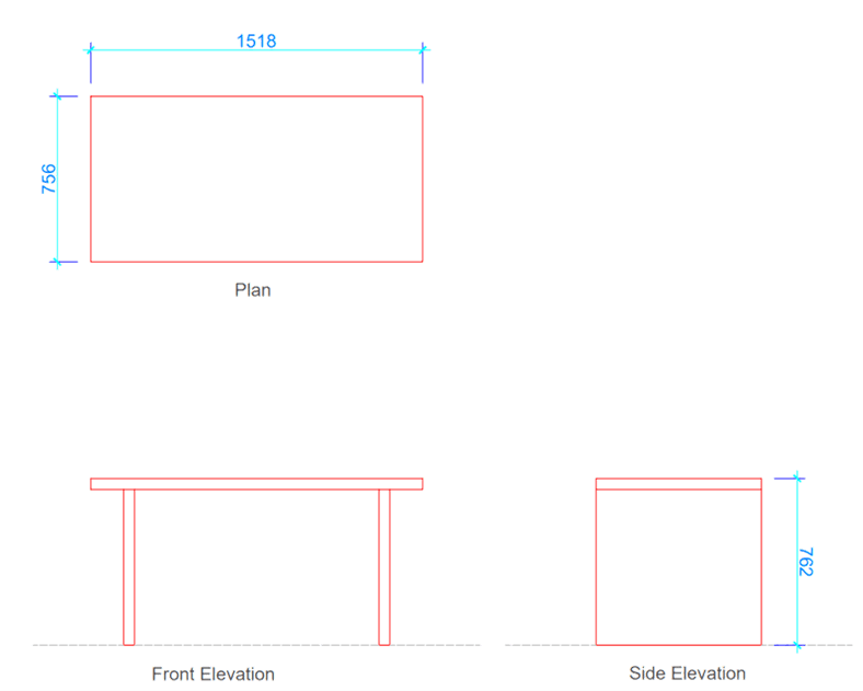 Desk Dimensions Free Dwg Layakarchitect