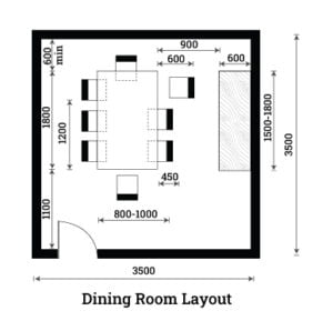 Dining room dimensions (Design & Interior Guide) - layakarchitect