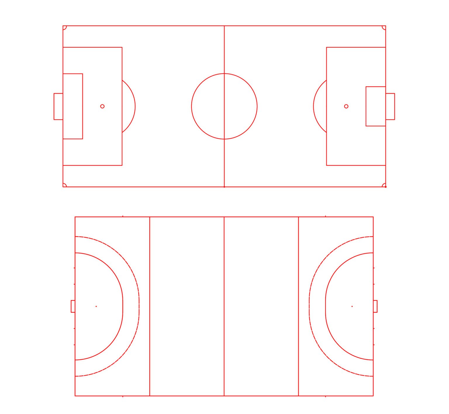Football Field & Field Hockey CAD Blocks (Free) - layakarchitect