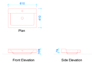 Wash Basin (Dimensions & Free Dwg.) - Layak Architect