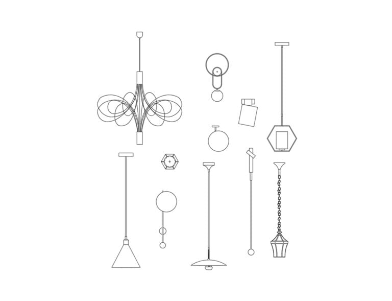Light CAD Blocks (Download Free Dwg.) - Layak Architect