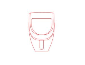 Dimensions of Urinal (Top Inlet) (Download FREE Dwg.) - Layak Architect