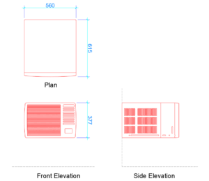 Window AC (Dimensions and Free Dwg.) - Layak Architect