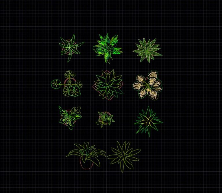 Plants CAD Block (Download Free Dwg.) - Layak Architect