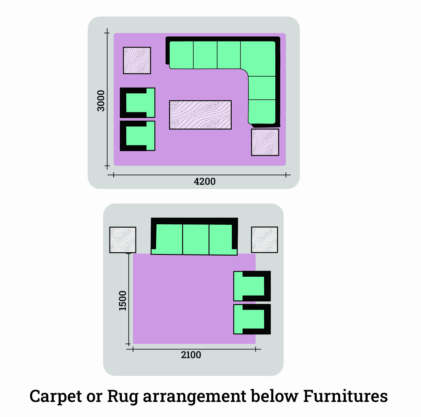 Living room Dimensions (Design & Interior Guide) - Layak Architect
