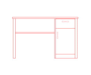 Study Table (Dimensions & Free Dwg.) - Layak Architect