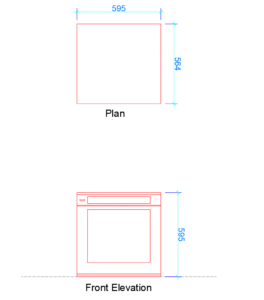 Built-in Oven Dimensions (Free Dwg) - Layak Architect