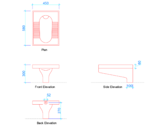 Commode Dimensions (Free Dwg) - Layak Architect