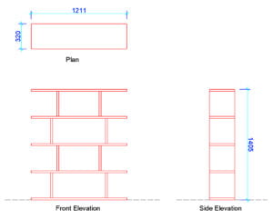 Bookcase (Dimensions & Free Dwg.) - Layak Architect