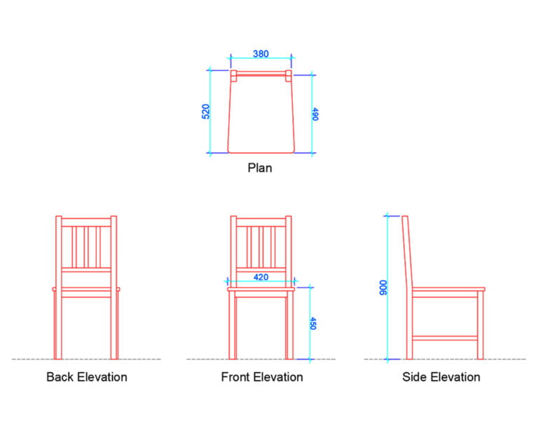 Chair (Dimensions & Free Dwg.) - Layak Architect