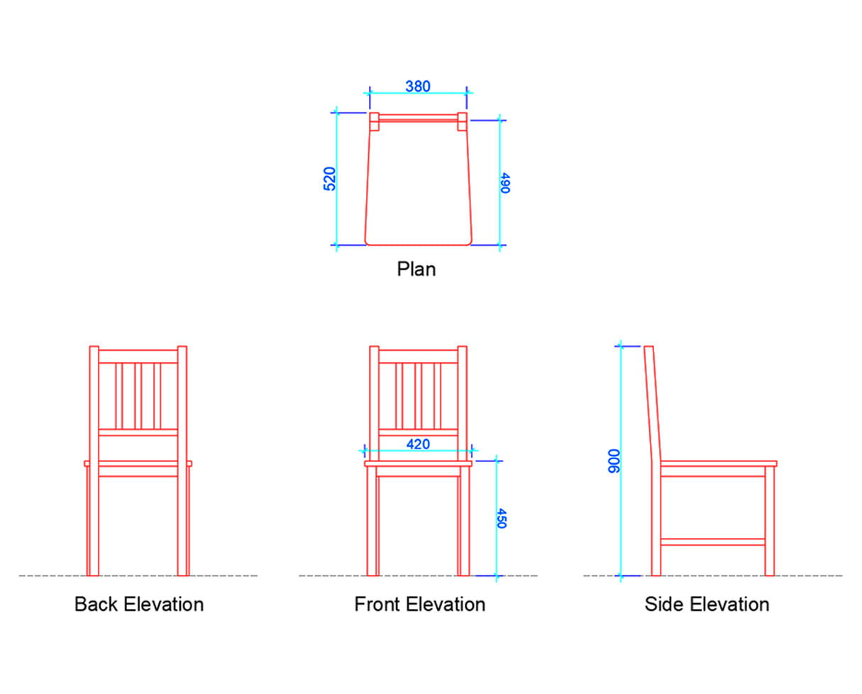 Chair (Dimensions & Free Dwg.) - Layak Architect