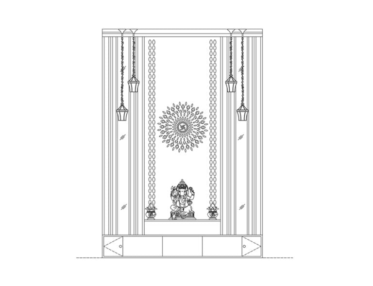 Mandir CAD Block (Download Free Dwg.) - Layak Architect