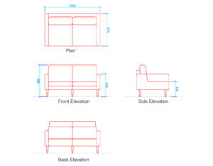 Loveseat Sofa (Dimensions & Free Dwg.) - Layak Architect