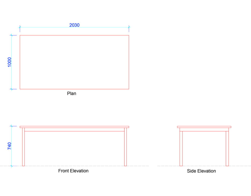 Dining Table (Dimensions & Free Dwg.) - Layak Architect
