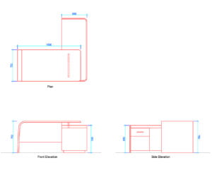 L-Shaped Office Table (Dimensions & Free Dwg.) - Layak Architect