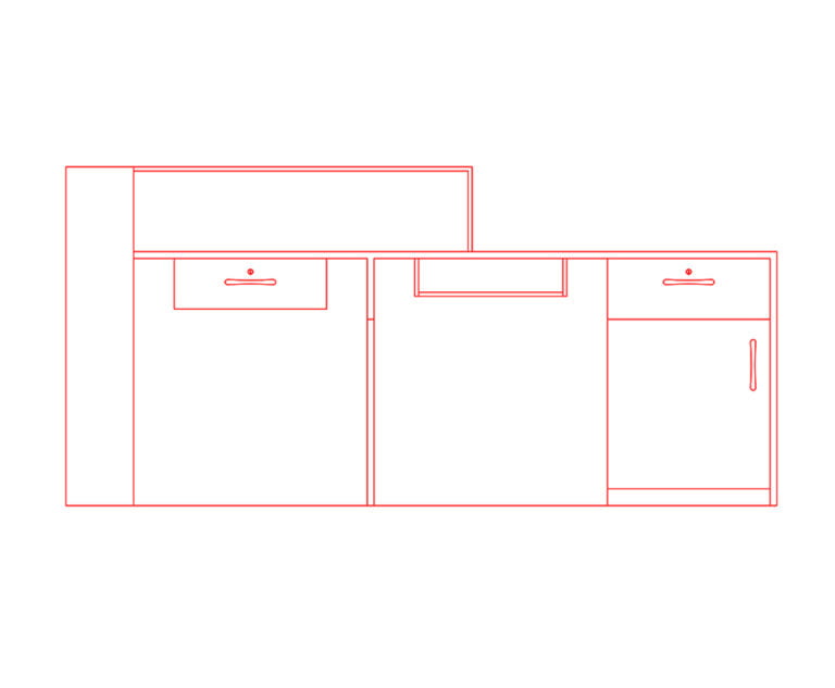 Reception Desk Dimensions (Download FREE Dwg.) - Layak Architect