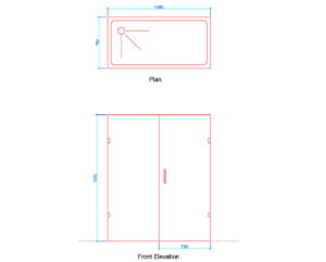Shower Area (Rectangular Shaped) (Dimensions & FREE Dwg.) - Layak Architect