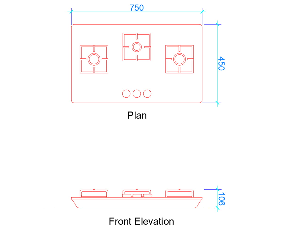 Built-in HOB (Dimensions and FREE Dwg.) - Layak Architect