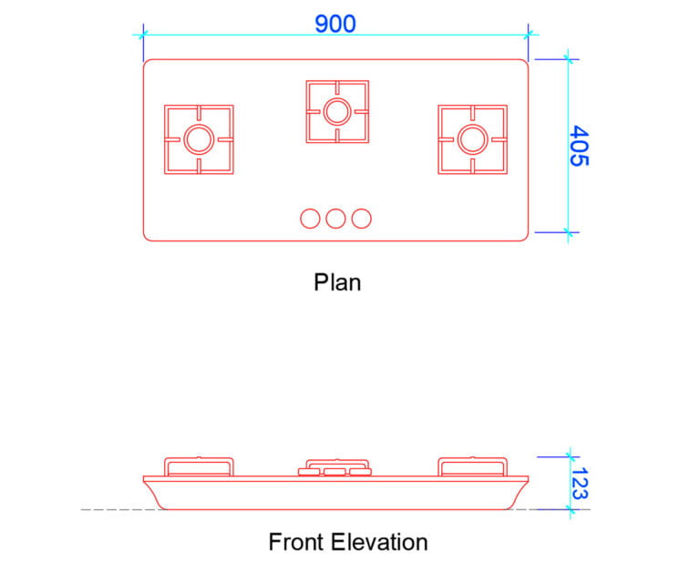 Smart Built-in HOB (Dimensions and FREE Dwg.) - Layak Architect