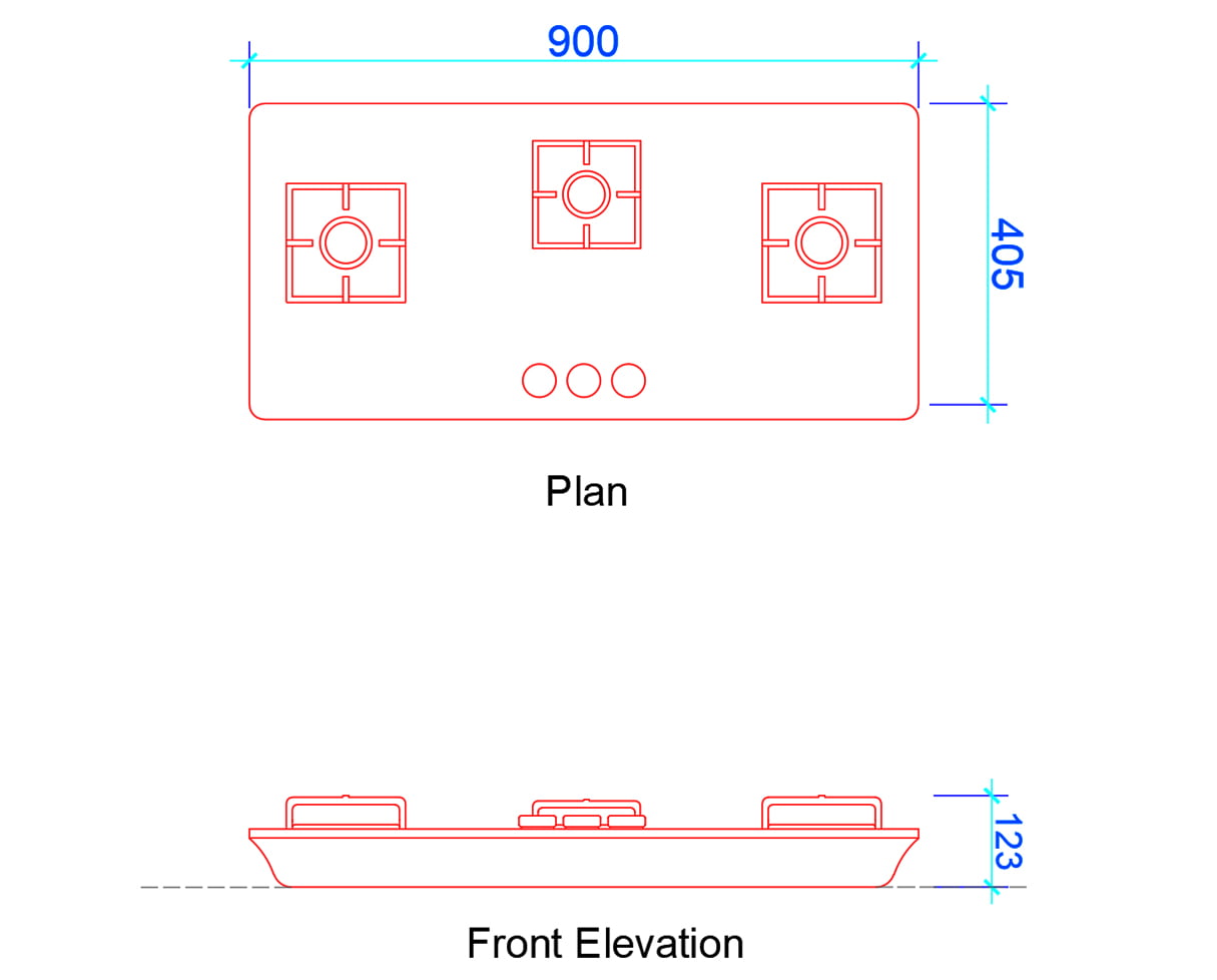 Smart Built-in HOB (Dimensions and FREE Dwg.) - Layak Architect