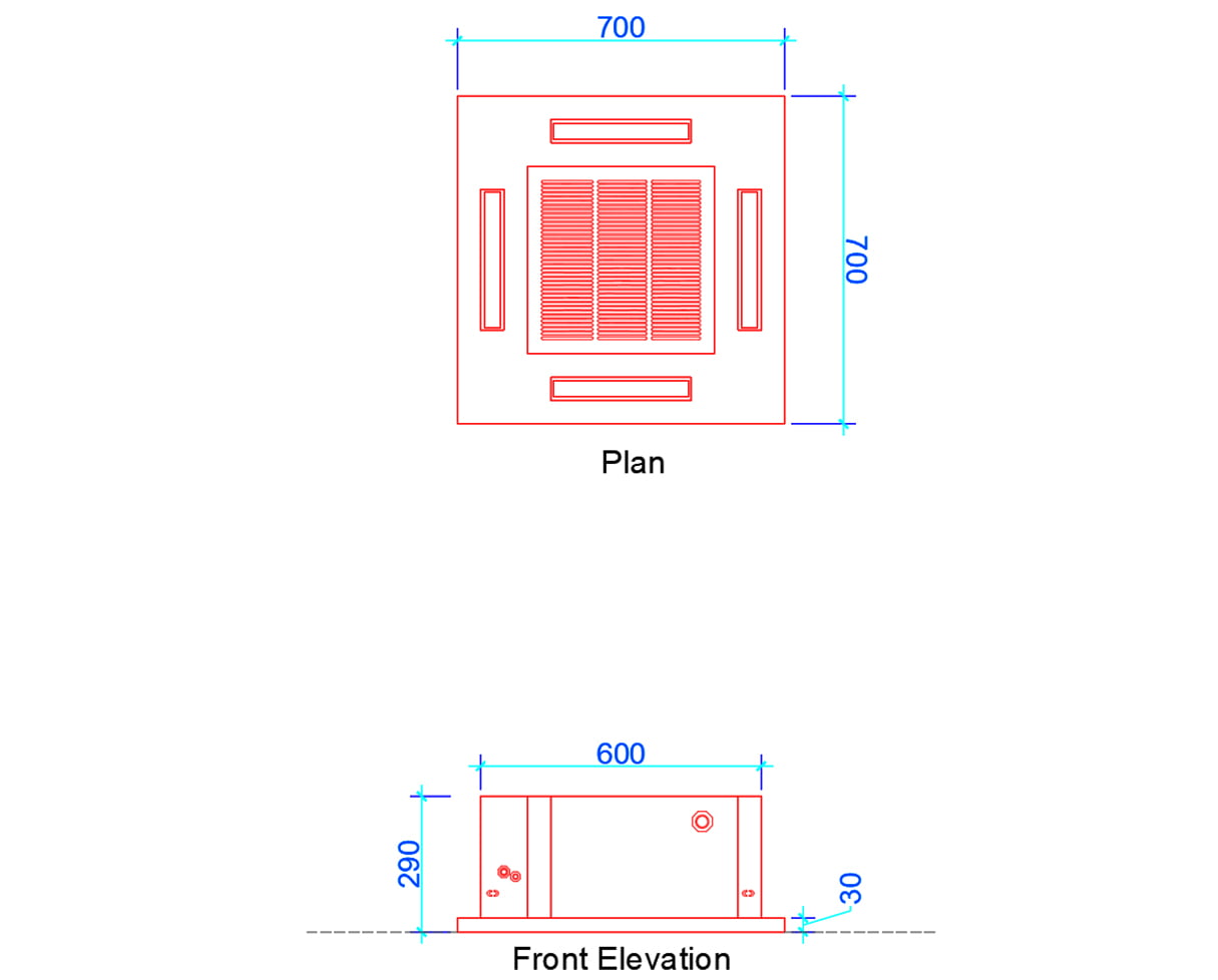 Mini Cassette AC Dimensions (Download FREE Dwg.) - Layak Architect