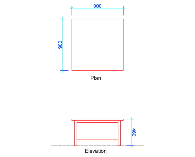 Coffee Table Dimensions (Download Free Dwg.) - Layak Architect