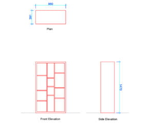 Shelf Unit Dimensions (Download Free Dwg.) - Layak Architect