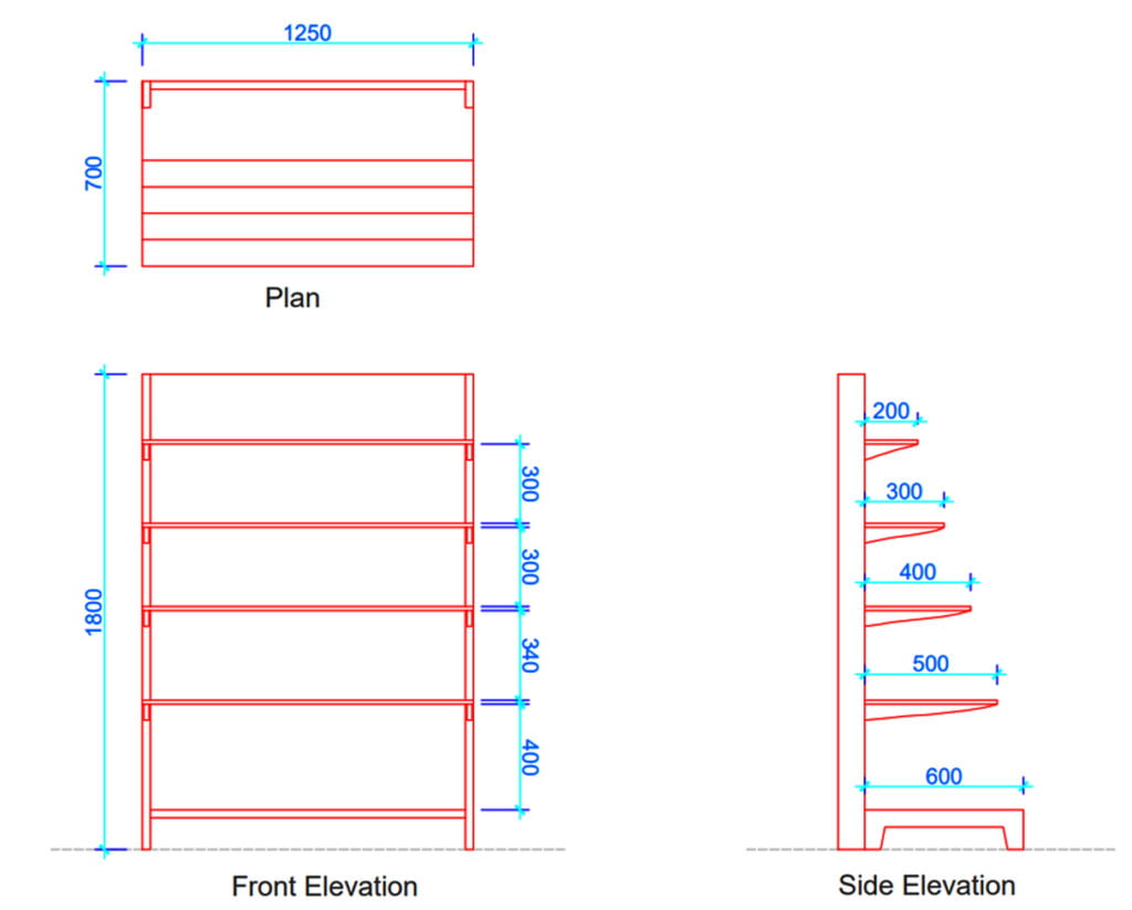 Wall Shelf Unit Dimensions (Download Free Dwg.) - Layak Architect