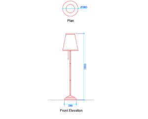 Floor Lamp (Dimensions & Free Dwg.) - Layak Architect