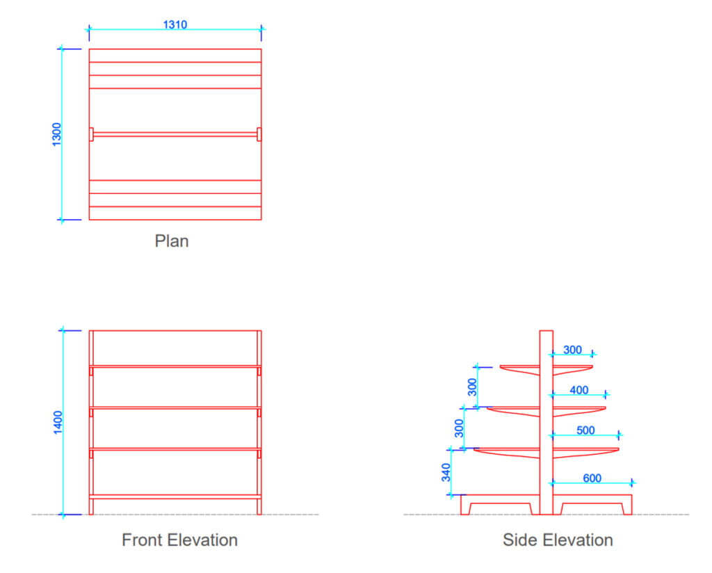 Island Shelf unit (Dimensions & Free Dwg.) - Layak Architect