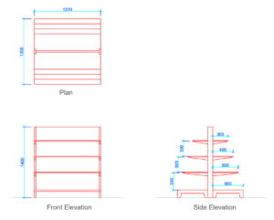 Island Shelf unit (Dimensions & Free Dwg.) - Layak Architect