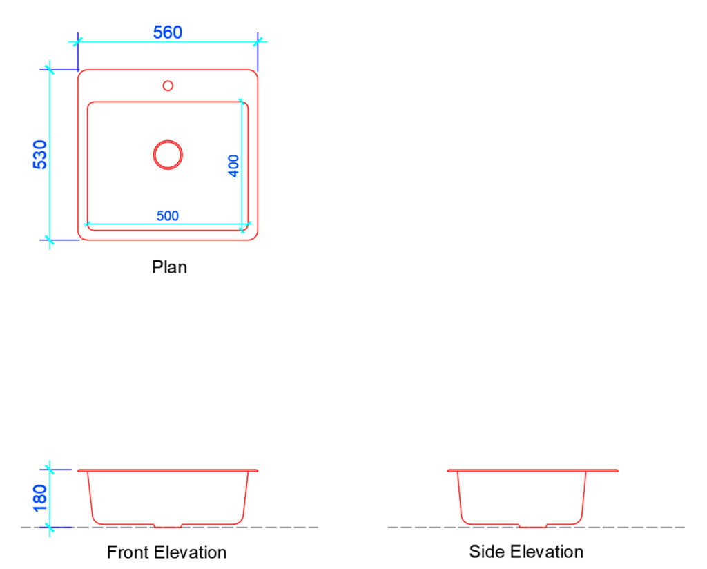 Kitchen Sink (Dimensions & Free Dwg.) - Layak Architect
