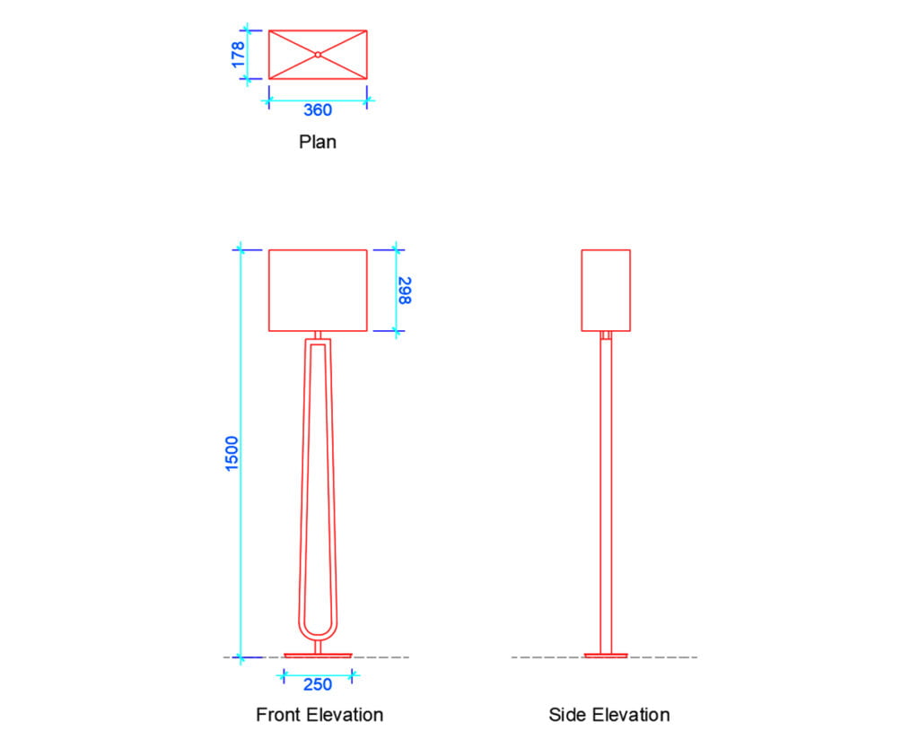 Klabb Floor Lamp (Dimensions & Free Dwg.) - Layak Architect
