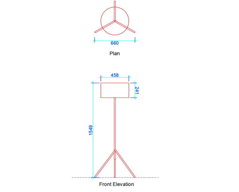 Stilt Floor Lamp (Dimensions & Free Dwg.) - Layak Architect
